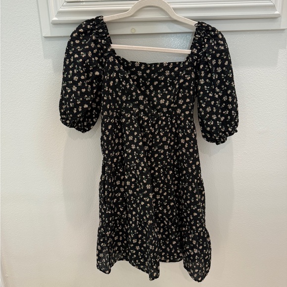 Wayf | Dresses | Wayf Black Dress With Yellow Floral Design | Poshmark